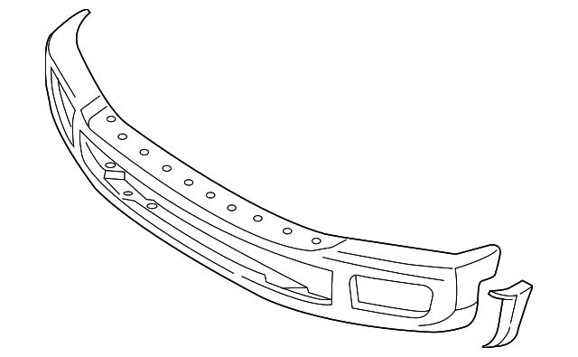 Ford F-250 Super Duty Front Bumper with Fog Light Openings; Unpainted ...