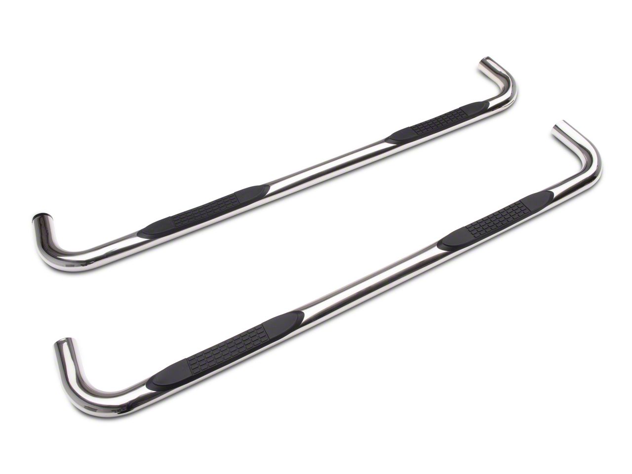 RedRock Silverado 3500 4-Inch Oval Bent End Side Step Bars; Stainless ...