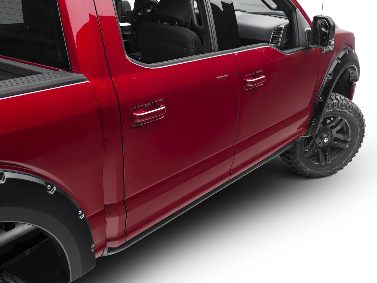 N-Fab F-150 Cab Length Rock Rails; Textured Black F154RKRCC (15-23 F ...