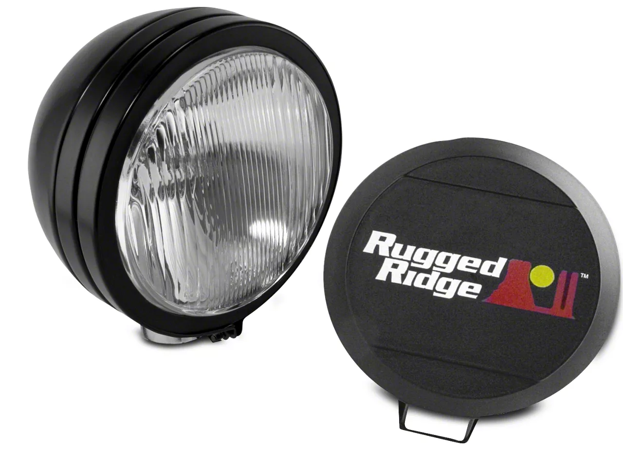 Rugged Ridge F-150 5-Inch Round HID Off-Road Fog Light with Black Steel ...