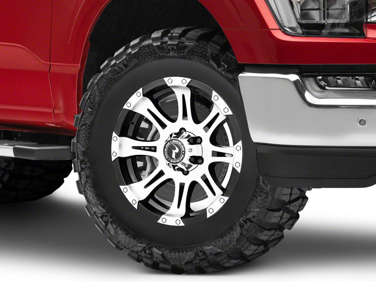 Raceline F-150 Raptor Black Machined 6-Lug Wheel; 18x9; 25mm Offset 982 ...