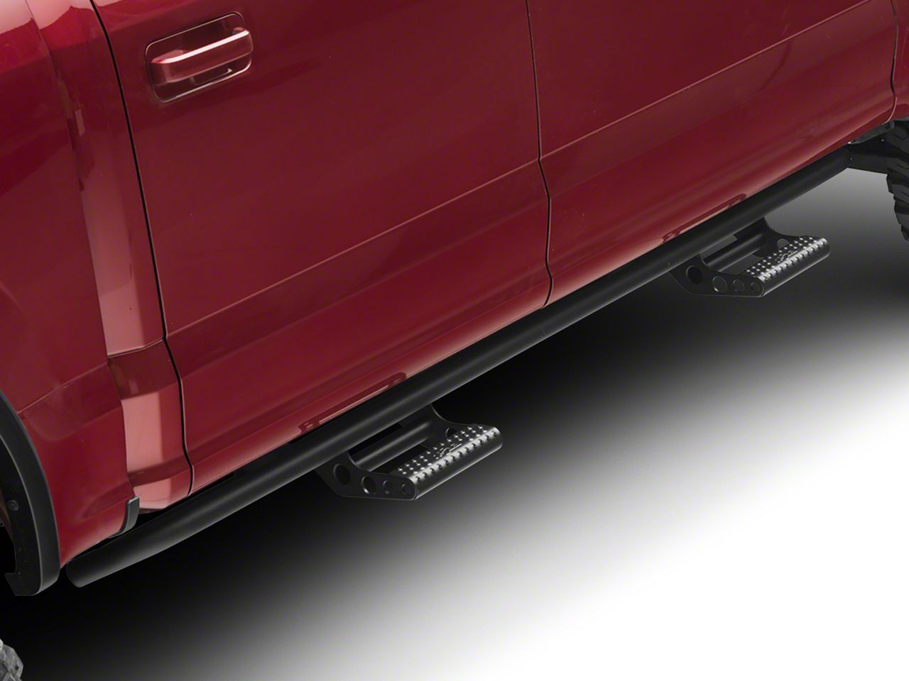 N-Fab F-150 Cab Length RKR Side Rails with Detachable Steps; Textured ...