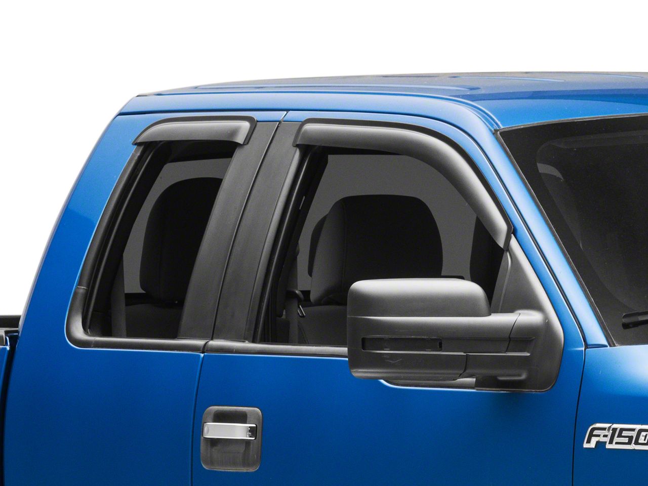 RedRock F-150 Window Deflectors; Front and Rear; Smoked T543319 (04-14 ...
