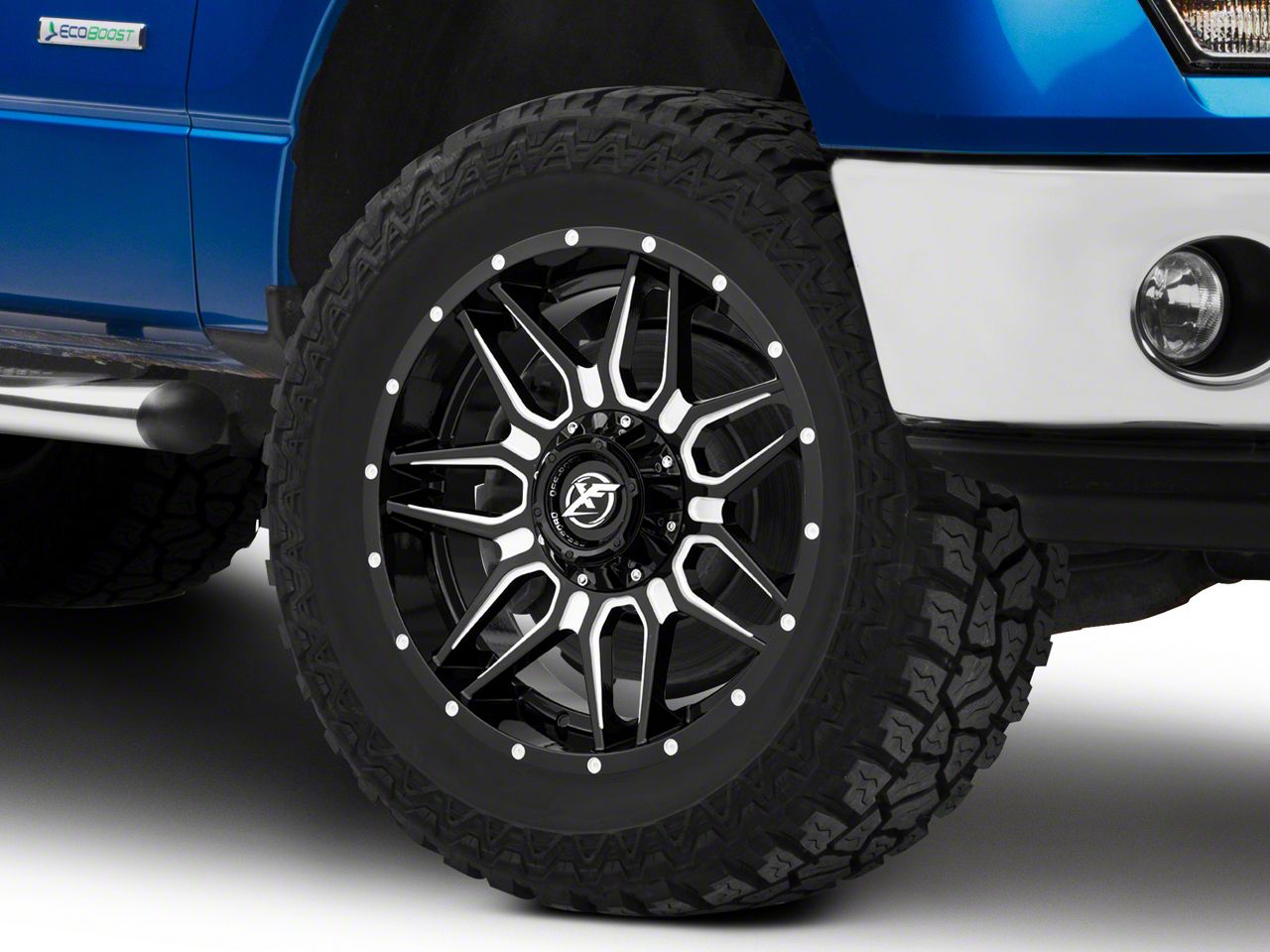 XF Offroad F-150 XF-222 Gloss Black Milled 6-Lug Wheel; 20x9; 0mm ...