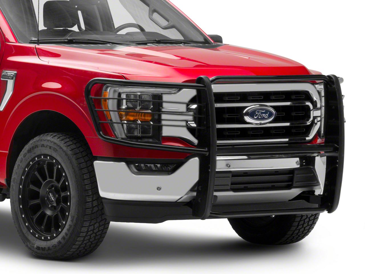 F-150 Grille Guard; Black (21-23 F-150, Excluding PowerStroke & Raptor ...
