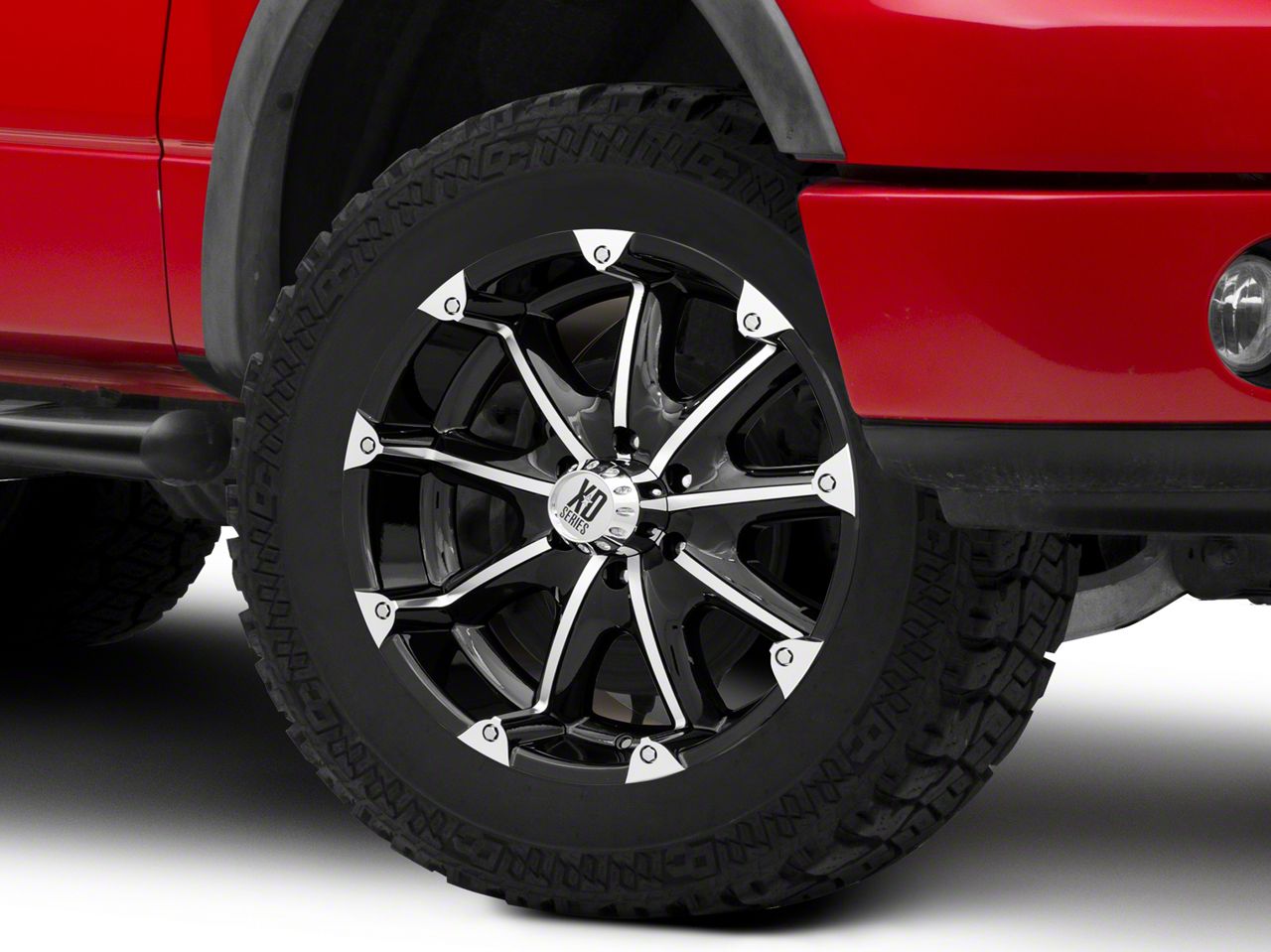 XD F-150 Badlands Gloss Black Machined 6-Lug Wheel; 20x9; 18mm Offset ...