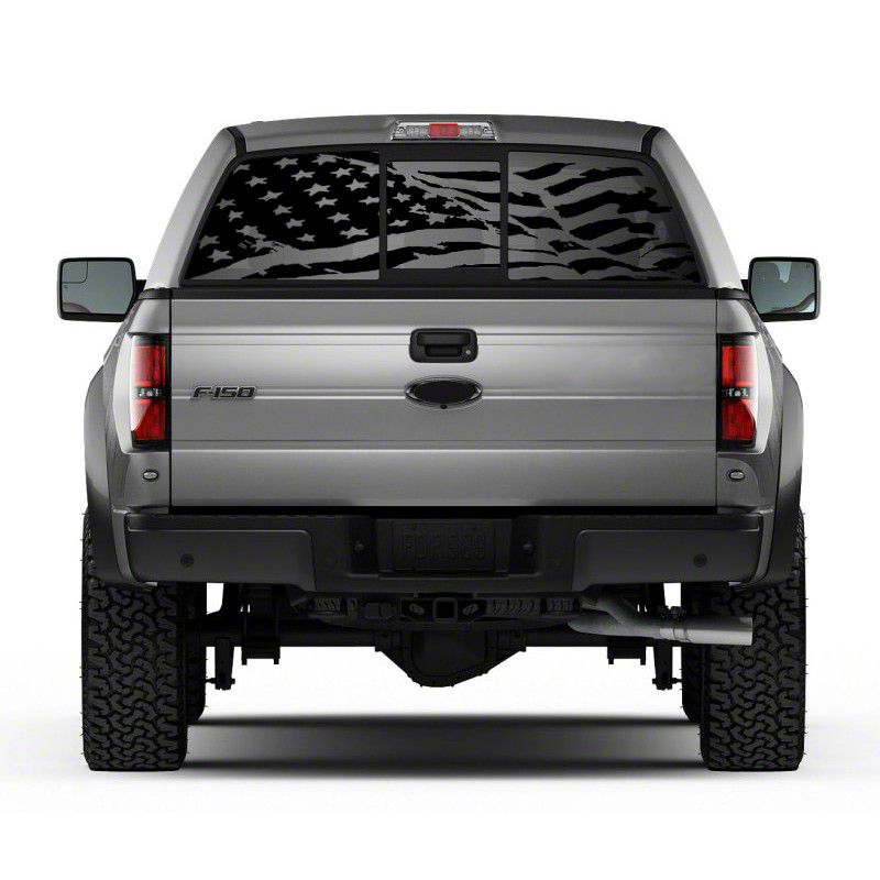 F-150 Wavy American Flag Tailgate Decal (09-14 F-150) - Free Shipping