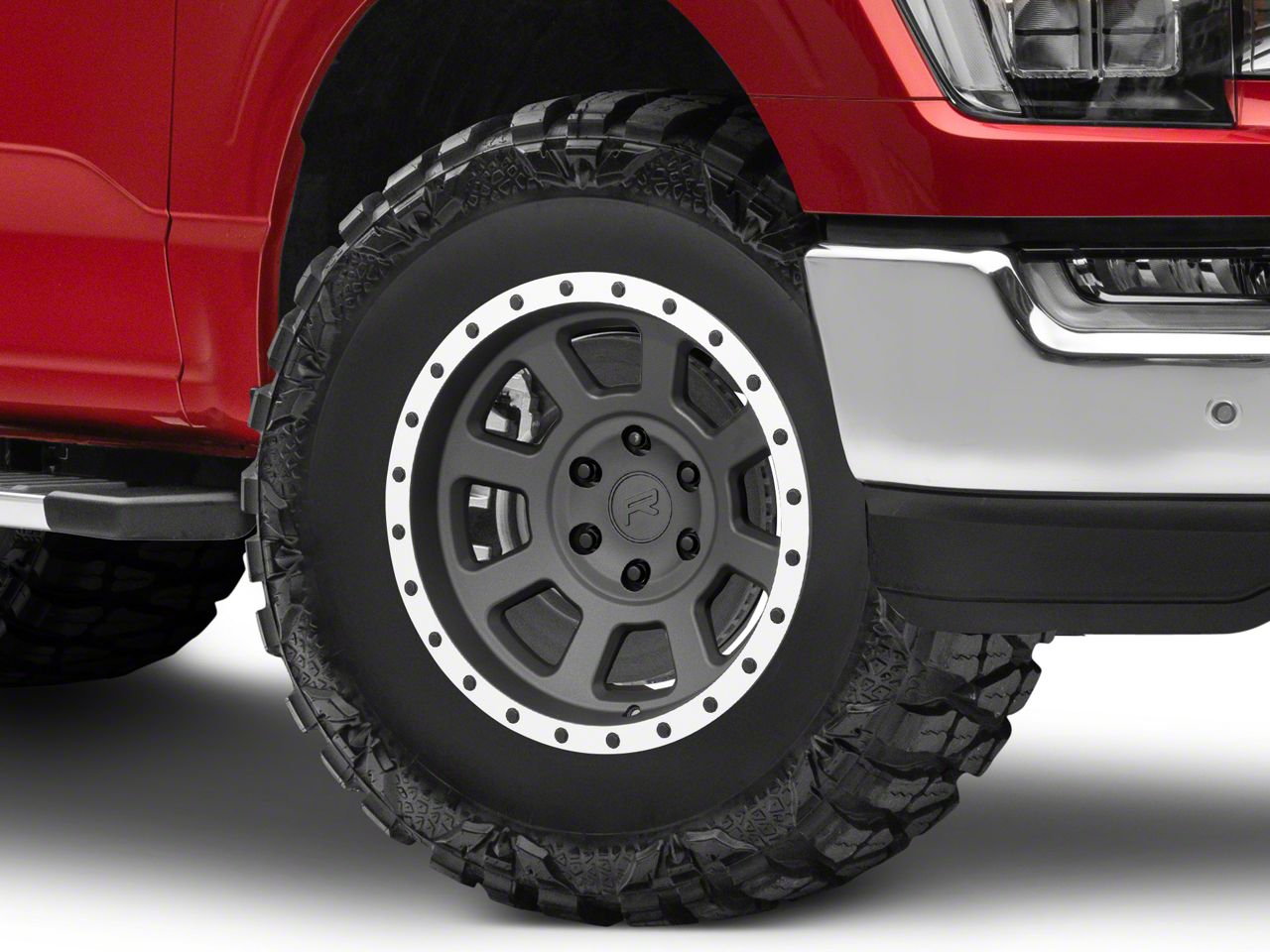 Rovos Wheels F-150 Kalahari Charcoal with Machined Lip 6-Lug Wheel; 17x9; -6mm Offset T570771 ...