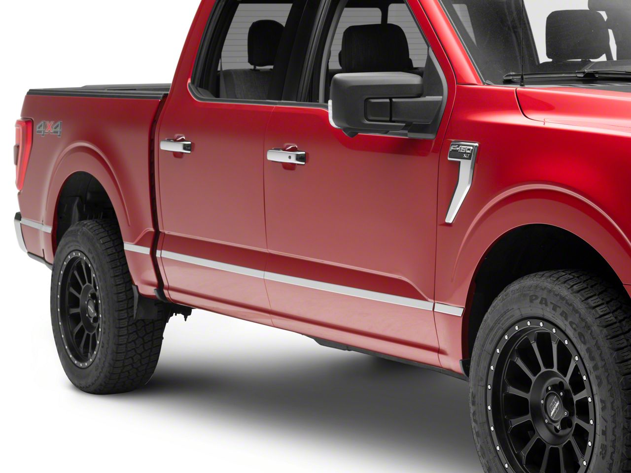 F-150 Rocker Panel Insert Trim; Stainless Steel (21-23 F-150 SuperCrew ...
