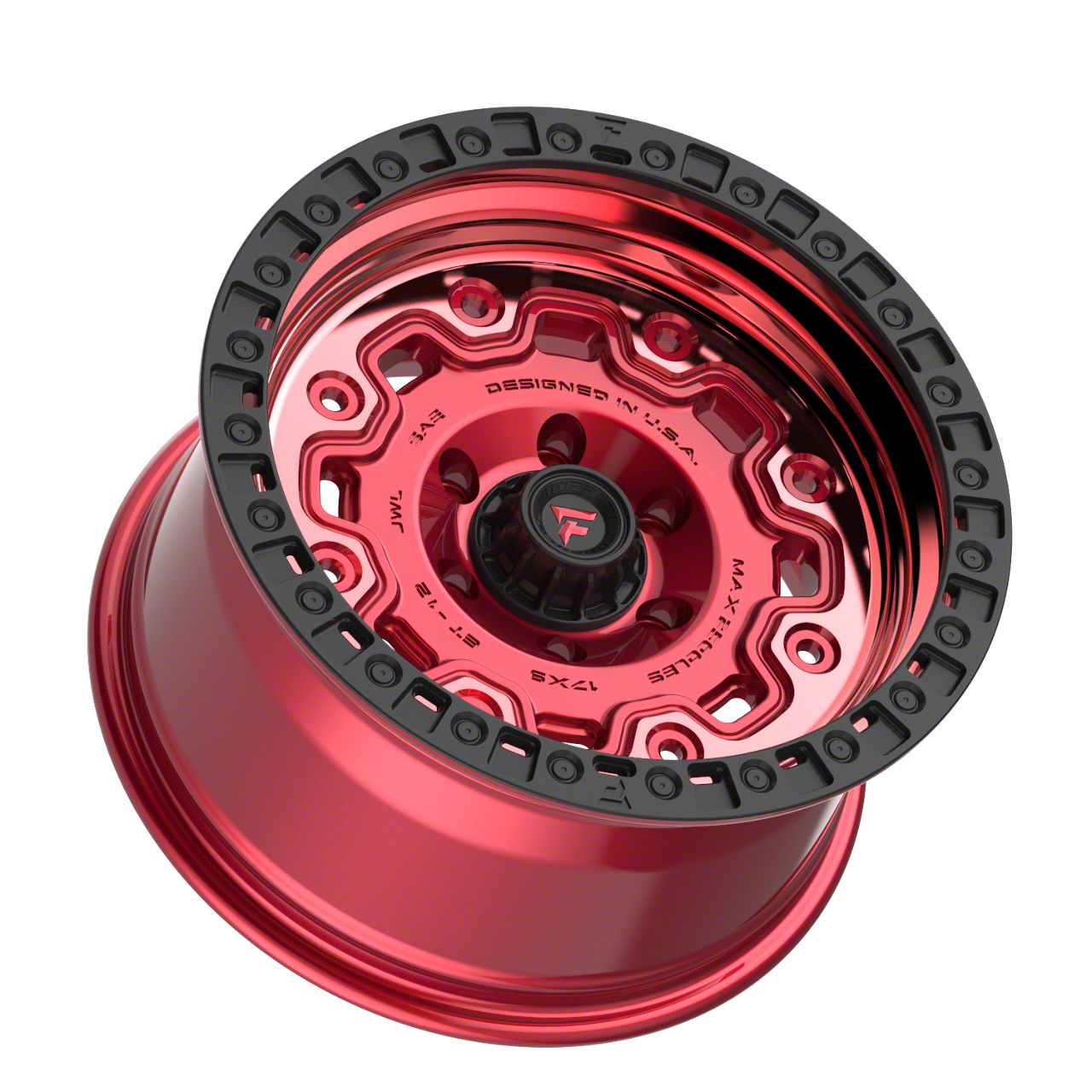 Fittipaldi Offroad F-150 FT100 Machined with Red Tint 6-Lug Wheel; 17x9 ...