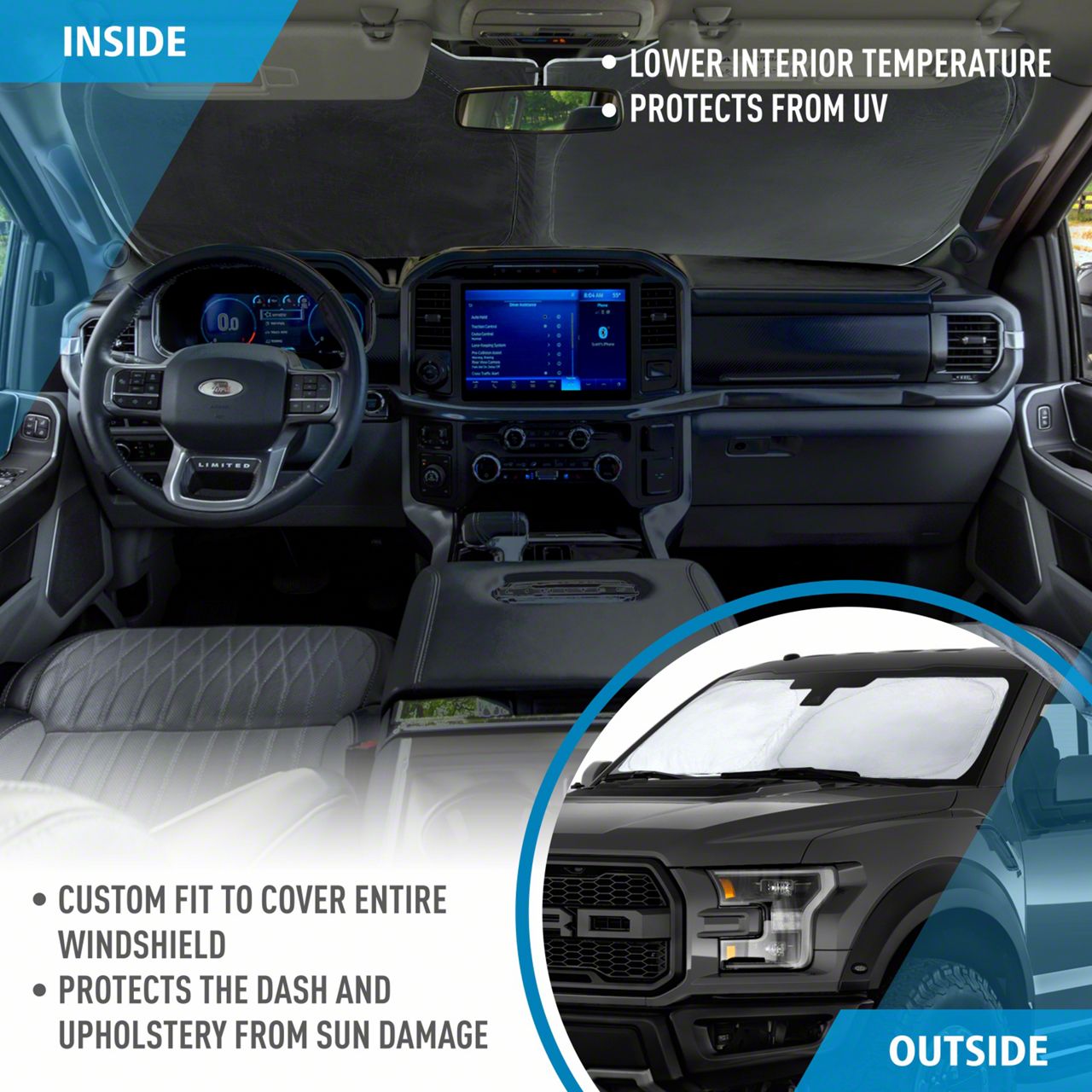 F-150 Windshield Sun Shade (15-23 F-150) - Free Shipping