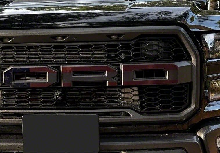 F-150 Front Grille Letter Overlays; Red (17-20 F-150 Raptor) - Free ...