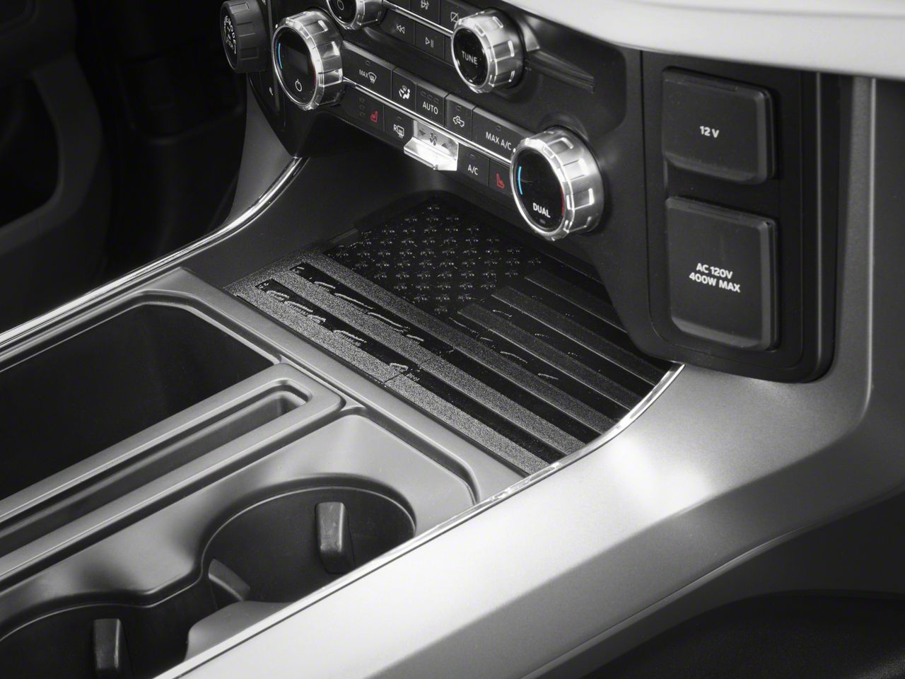 F-150 Front Interior Storage Cubby Cover; American Flag (21-23 F-150 w ...